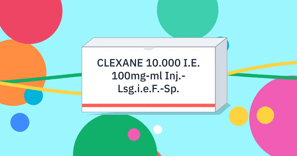 Symbolbild: Packung mit der Aufschrift CLEXANE 10.000 I.E. 100mg-ml Inj.-Lsg.i.e.F.-Sp. (PZN 16929904) – Verfügbarkeit und Bezug in Apotheken in Frankfurt am Main