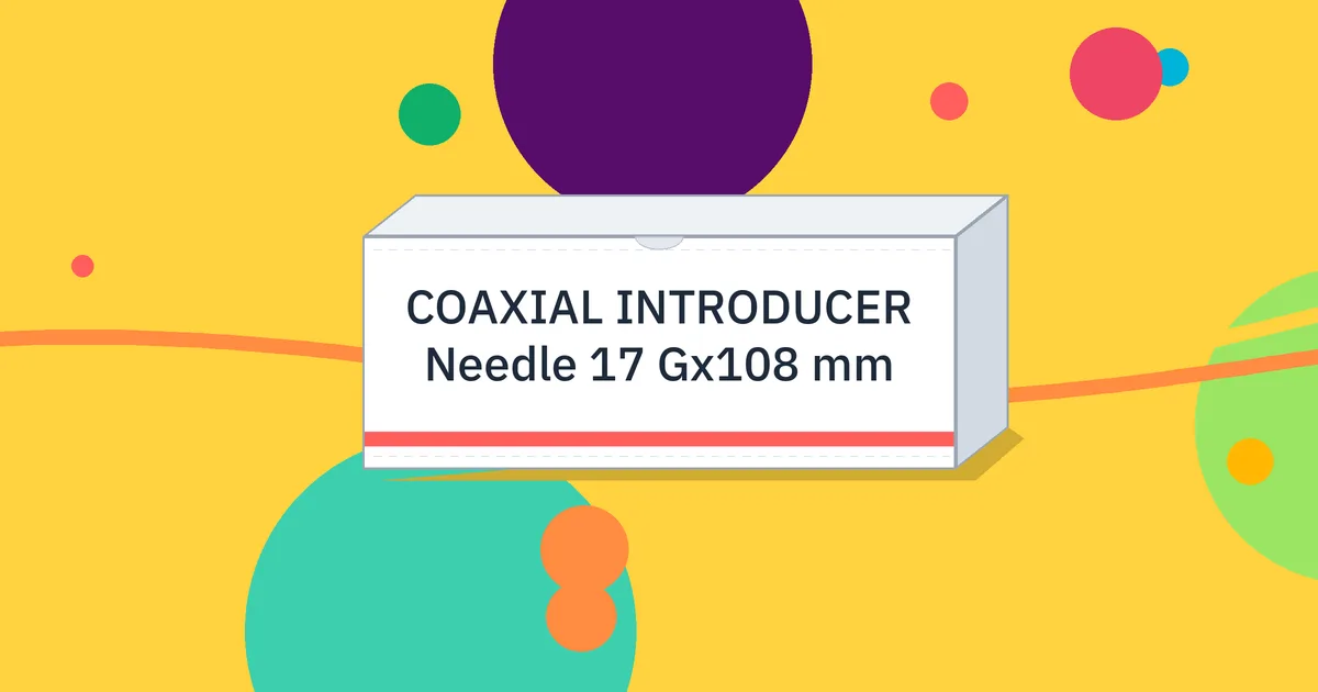 Symbolbild: Packung mit der Aufschrift COAXIAL INTRODUCER Needle 17 Gx108 mm (PZN 14384056) – Verfügbarkeit und Bezug in Apotheken in Frankfurt am Main