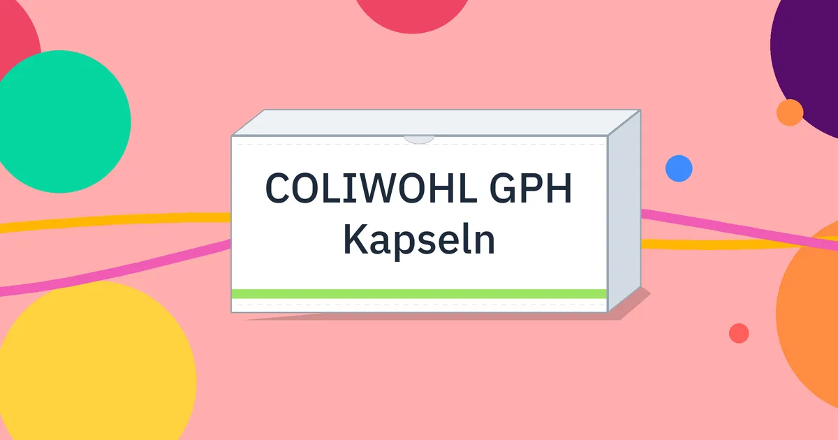Symbolbild: Packung mit der Aufschrift COLIWOHL GPH Kapseln (PZN 20542246) – Verfügbarkeit und Bezug in Apotheken in Frankfurt am Main