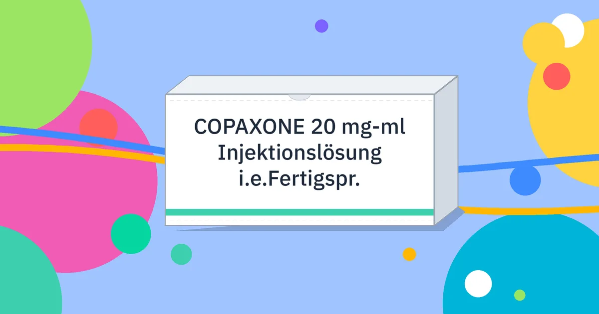 Symbolbild: Packung mit der Aufschrift COPAXONE 20 mg-ml Injektionslösung i.e.Fertigspr. (PZN 10272260) – Verfügbarkeit und Bezug in Apotheken in Frankfurt am Main