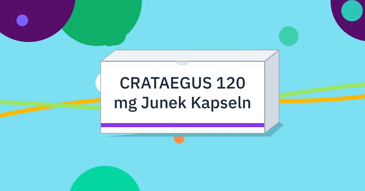 Symbolbild: Packung mit der Aufschrift CRATAEGUS 120 mg Junek Kapseln (PZN 03492682) – Verfügbarkeit und Bezug in Apotheken in Frankfurt am Main