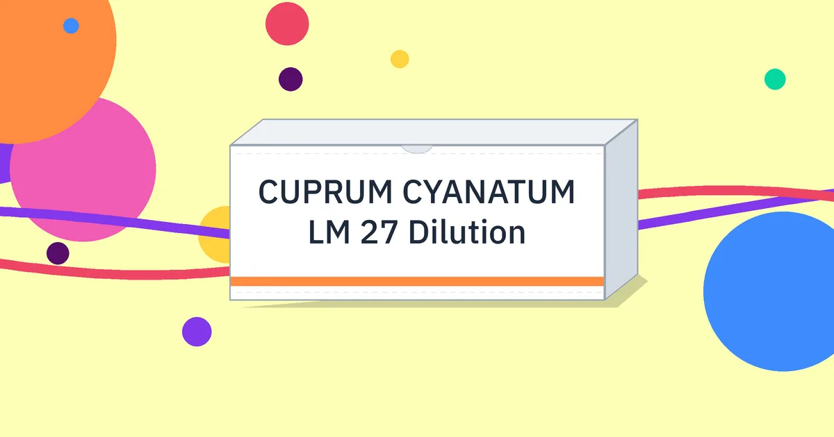 Symbolbild: Packung mit der Aufschrift CUPRUM CYANATUM LM 27 Dilution (PZN 13458367) – Verfügbarkeit und Bezug in Apotheken in Frankfurt am Main