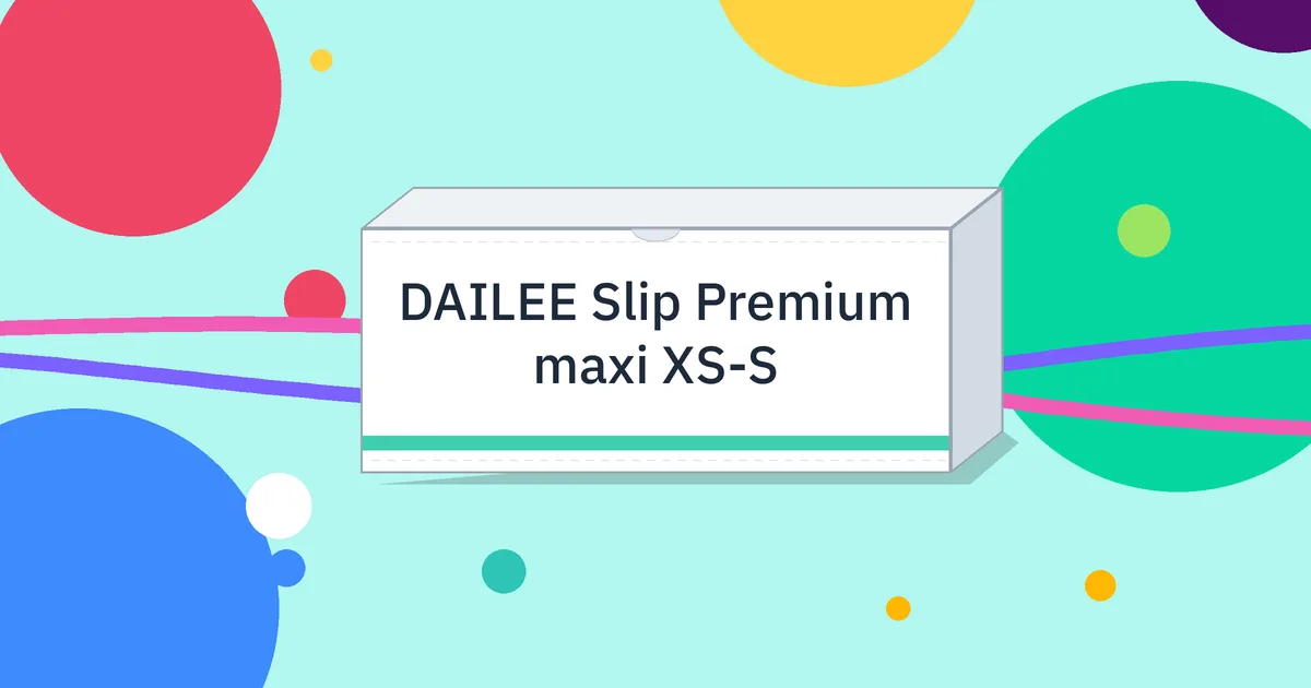 Symbolbild: Packung mit der Aufschrift DAILEE Slip Premium maxi XS-S (PZN 18114365) – Verfügbarkeit und Bezug in Apotheken in Frankfurt am Main