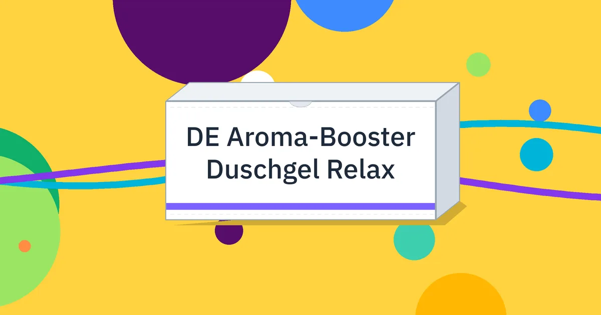 Symbolbild: Packung mit der Aufschrift DE Aroma-Booster Duschgel Relax (PZN 18798694) – Verfügbarkeit und Bezug in Apotheken in Frankfurt am Main