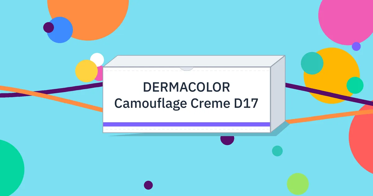Symbolbild: Packung mit der Aufschrift DERMACOLOR Camouflage Creme D17 (PZN 15818663) – Verfügbarkeit und Bezug in Apotheken in Frankfurt am Main
