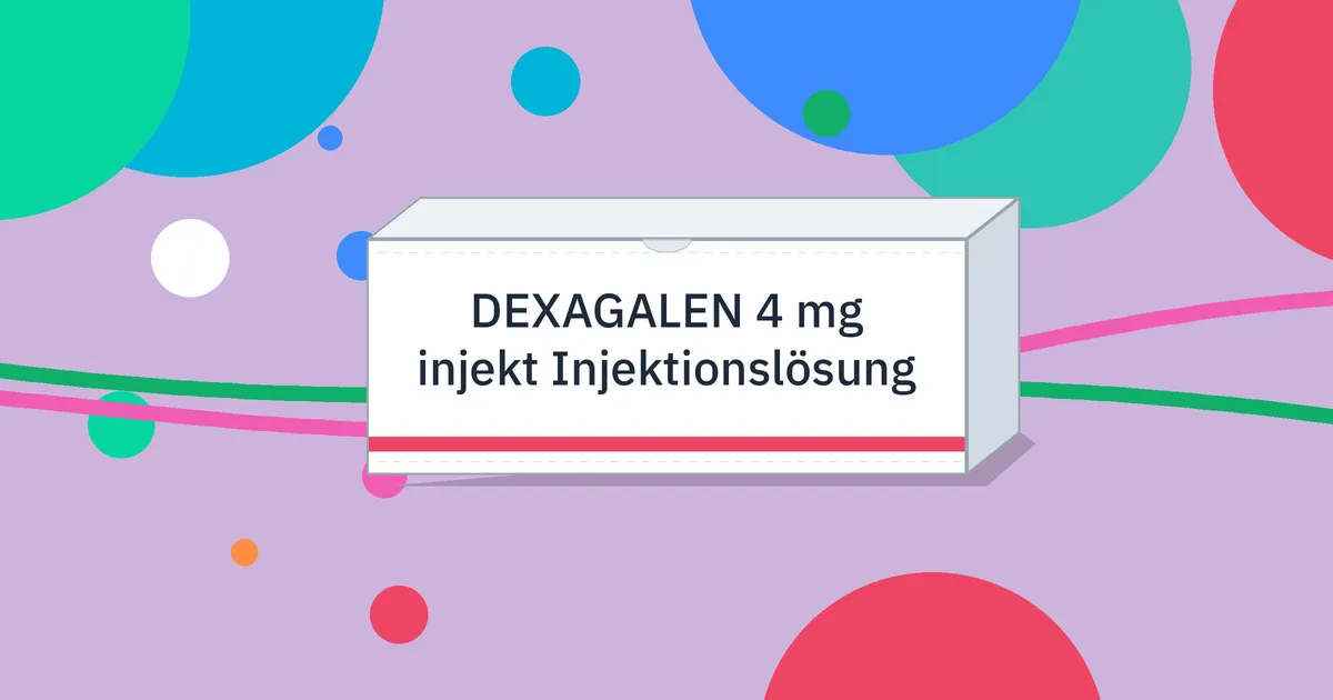 Symbolbild: Packung mit der Aufschrift DEXAGALEN 4 mg injekt Injektionslösung (PZN 03103485) – Verfügbarkeit und Bezug in Apotheken in Frankfurt am Main