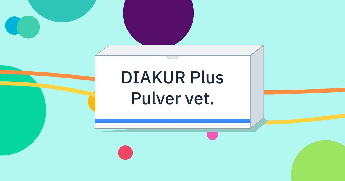 Symbolbild: Packung mit der Aufschrift DIAKUR Plus Pulver vet. (PZN 02494265) – Verfügbarkeit und Bezug in Apotheken in Frankfurt am Main