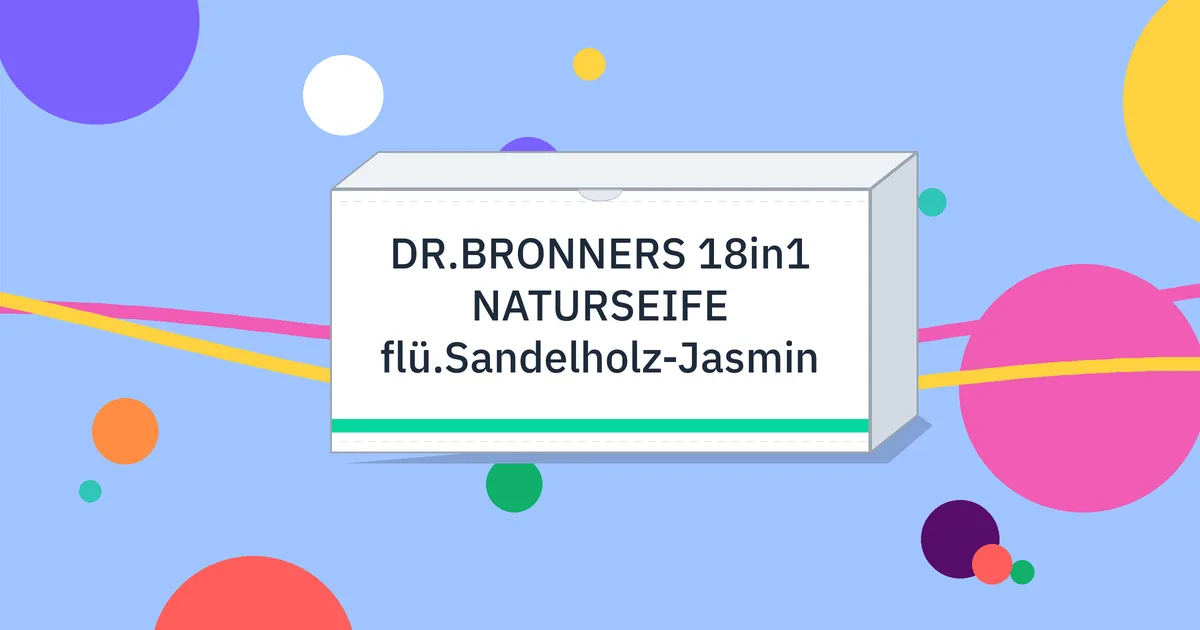Symbolbild: Packung mit der Aufschrift DR.BRONNERS 18in1 NATURSEIFE flü.Sandelholz-Jasmin (PZN 19241278) – Verfügbarkeit und Bezug in Apotheken in Frankfurt am Main