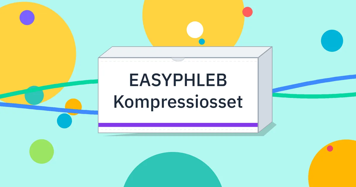 Symbolbild: Packung mit der Aufschrift EASYPHLEB Kompressiosset (PZN 18828461) – Verfügbarkeit und Bezug in Apotheken in Frankfurt am Main