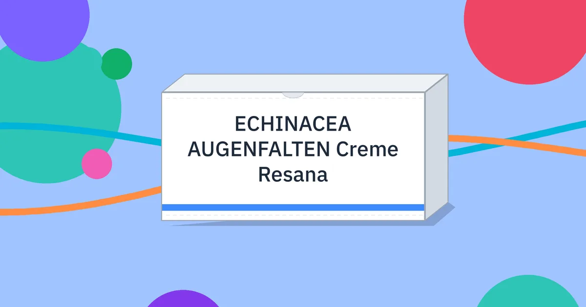 Symbolbild: Packung mit der Aufschrift ECHINACEA AUGENFALTEN Creme Resana (PZN 07478762) – Verfügbarkeit und Bezug in Apotheken in Frankfurt am Main