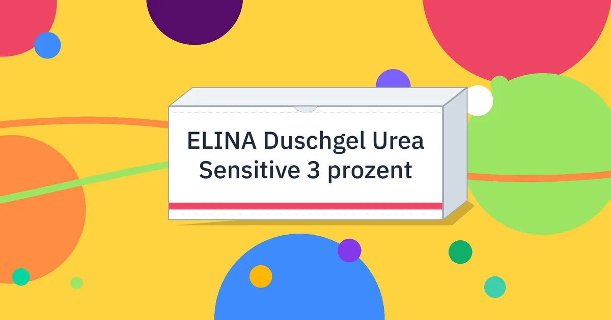 Symbolbild: Packung mit der Aufschrift ELINA Duschgel Urea Sensitive 3 prozent (PZN 11485058) – Verfügbarkeit und Bezug in Apotheken in Frankfurt am Main