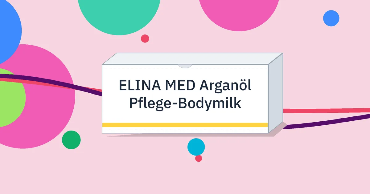 Symbolbild: Packung mit der Aufschrift ELINA MED Arganöl Pflege-Bodymilk (PZN 11291331) – Verfügbarkeit und Bezug in Apotheken in Frankfurt am Main