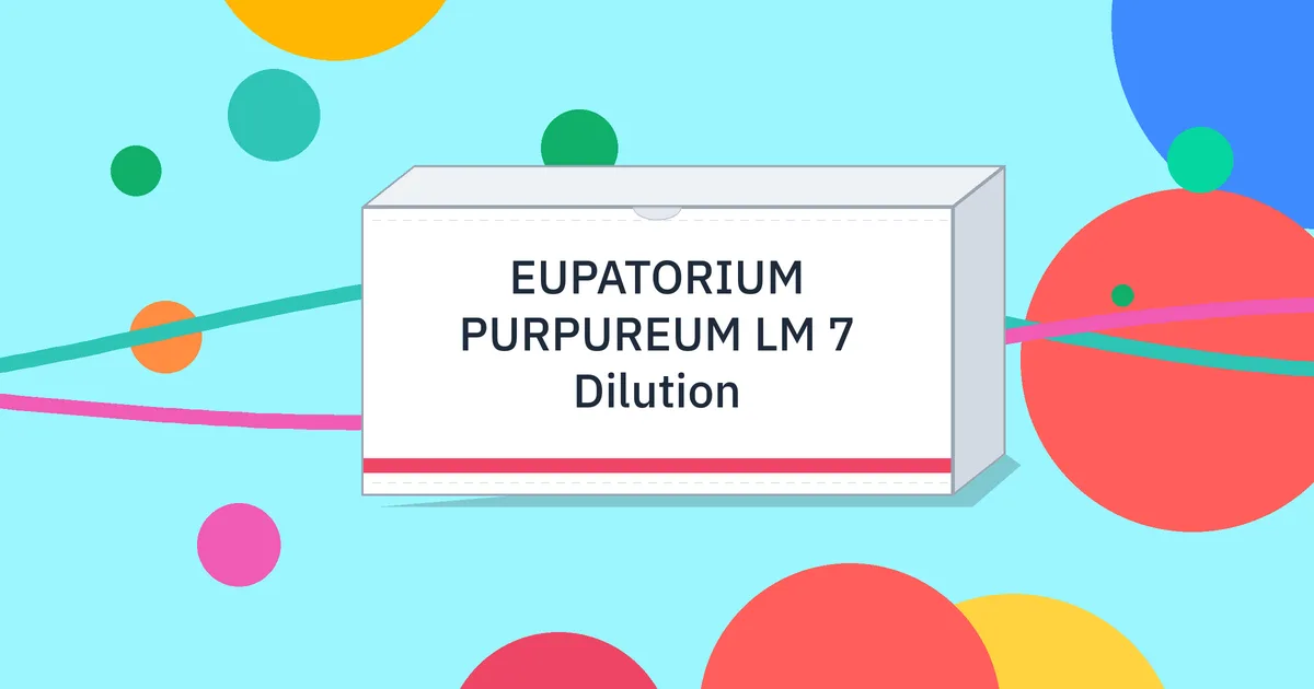 Symbolbild: Packung mit der Aufschrift EUPATORIUM PURPUREUM LM 7 Dilution (PZN 13481320) – Verfügbarkeit und Bezug in Apotheken in Frankfurt am Main
