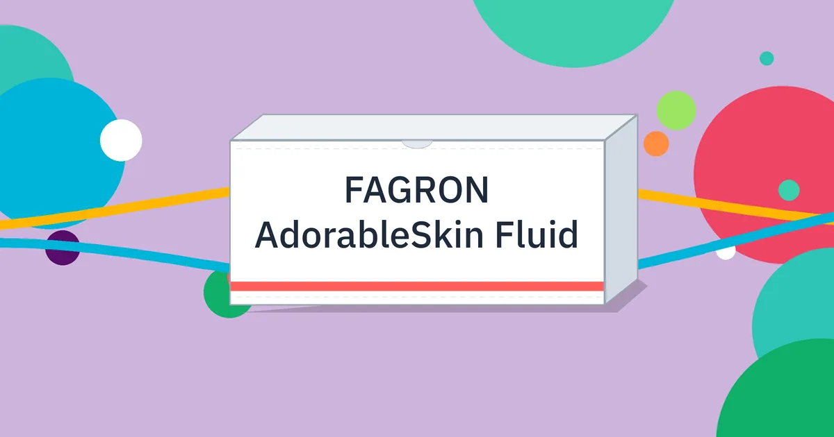 Symbolbild: Packung mit der Aufschrift FAGRON AdorableSkin Fluid (PZN 19367424) – Verfügbarkeit und Bezug in Apotheken in Frankfurt am Main