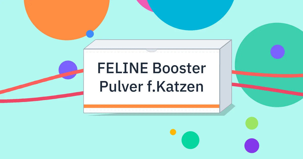 Symbolbild: Packung mit der Aufschrift FELINE Booster Pulver f.Katzen (PZN 18827332) – Verfügbarkeit und Bezug in Apotheken in Frankfurt am Main