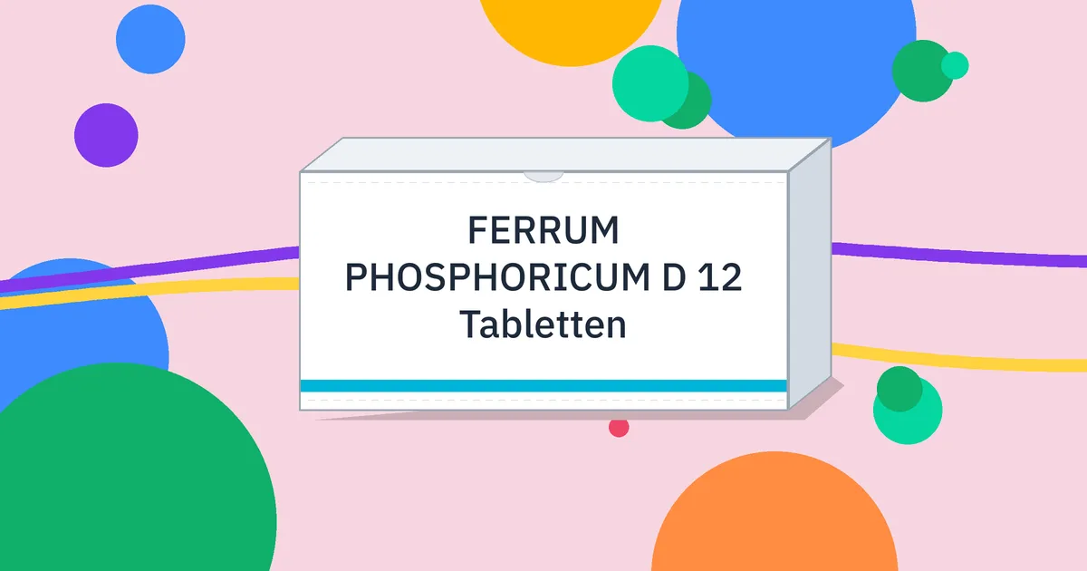Symbolbild: Packung mit der Aufschrift FERRUM PHOSPHORICUM D 12 Tabletten (PZN 01770852) – Verfügbarkeit und Bezug in Apotheken in Frankfurt am Main