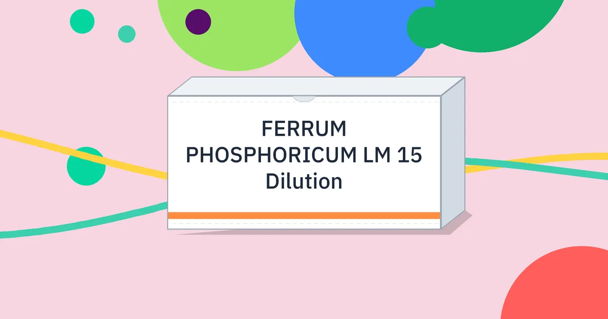 Symbolbild: Packung mit der Aufschrift FERRUM PHOSPHORICUM LM 15 Dilution (PZN 12852168) – Verfügbarkeit und Bezug in Apotheken in Frankfurt am Main