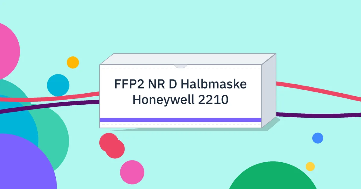 Symbolbild: Packung mit der Aufschrift FFP2 NR D Halbmaske Honeywell 2210 (PZN 17945443) – Verfügbarkeit und Bezug in Apotheken in Frankfurt am Main