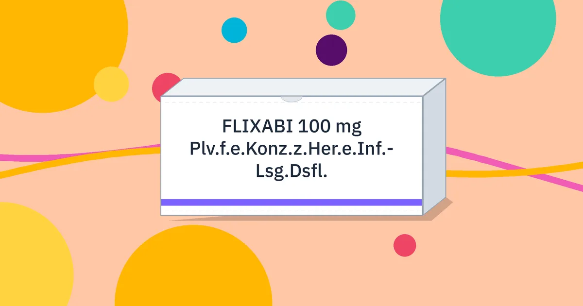 Symbolbild: Packung mit der Aufschrift FLIXABI 100 mg Plv.f.e.Konz.z.Her.e.Inf.-Lsg.Dsfl. (PZN 17522323) – Verfügbarkeit und Bezug in Apotheken in Frankfurt am Main