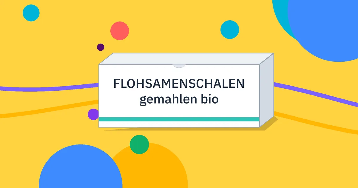Symbolbild: Packung mit der Aufschrift FLOHSAMENSCHALEN gemahlen bio (PZN 05139085) – Verfügbarkeit und Bezug in Apotheken in Frankfurt am Main