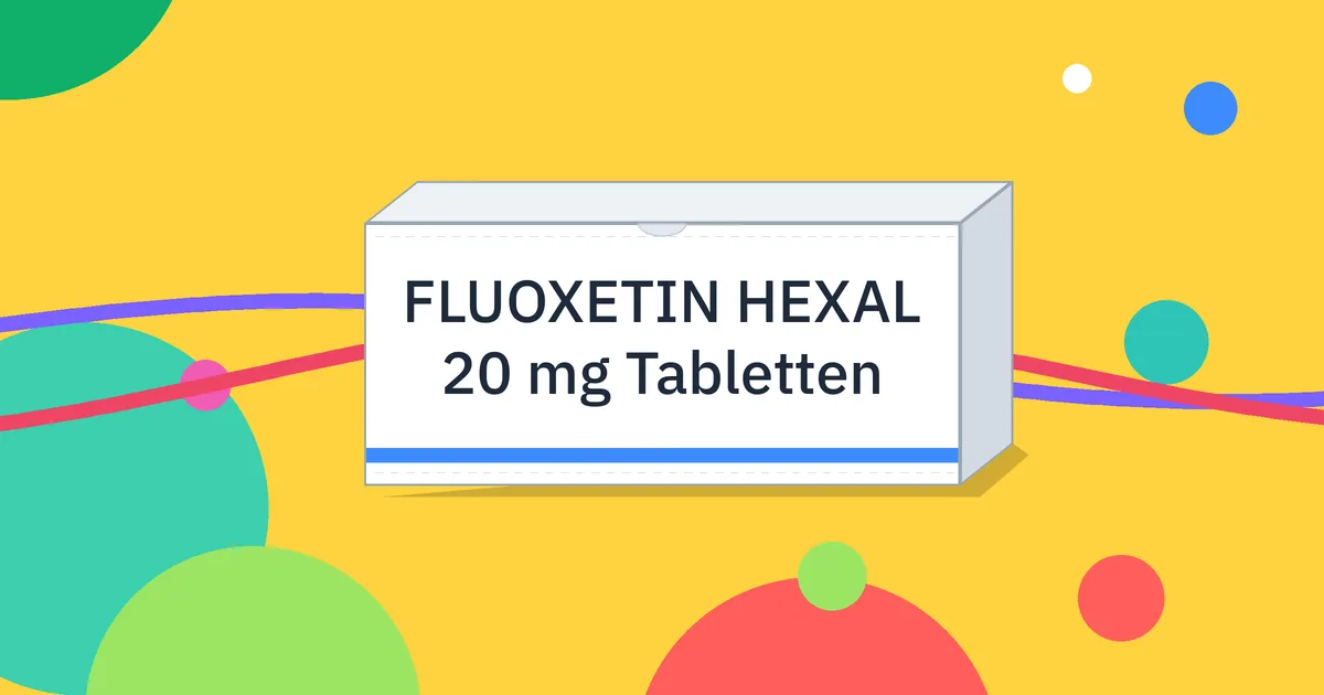Symbolbild: Packung mit der Aufschrift FLUOXETIN HEXAL 20 mg Tabletten (PZN 01822945) – Verfügbarkeit und Bezug in Apotheken in Frankfurt am Main