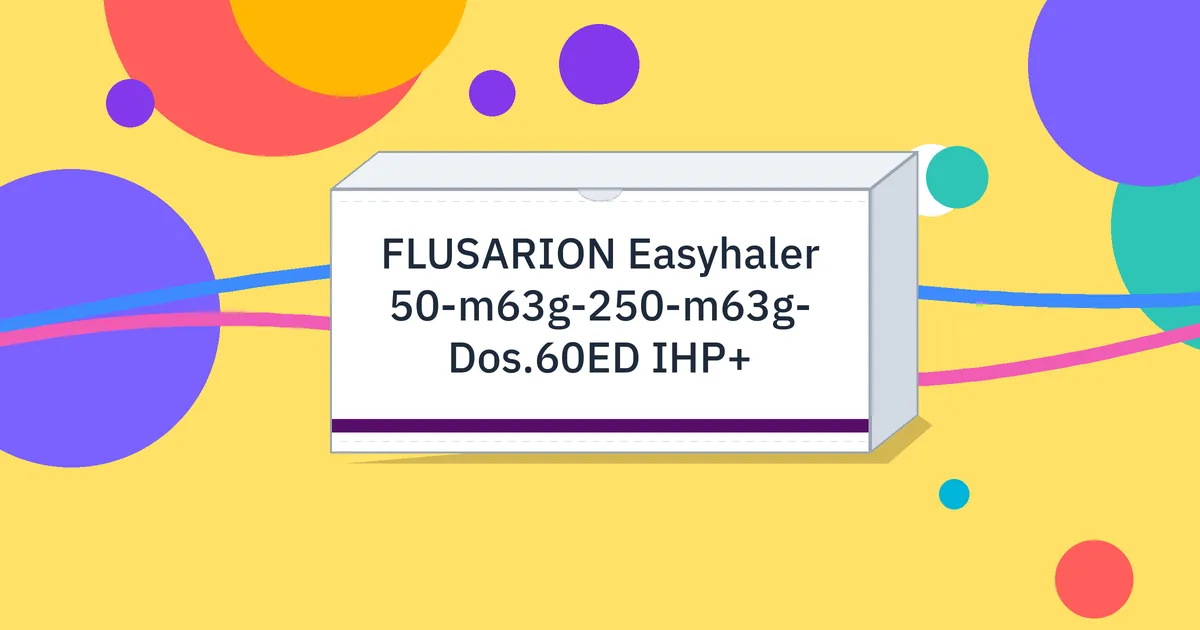 Symbolbild: Packung mit der Aufschrift FLUSARION Easyhaler 50-m63g-250-m63g-Dos.60ED IHP+ (PZN 14186244) – Verfügbarkeit und Bezug in Apotheken in Frankfurt am Main