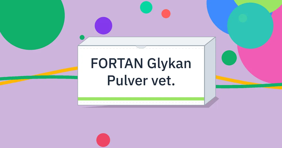 Symbolbild: Packung mit der Aufschrift FORTAN Glykan Pulver vet. (PZN 01345623) – Verfügbarkeit und Bezug in Apotheken in Frankfurt am Main