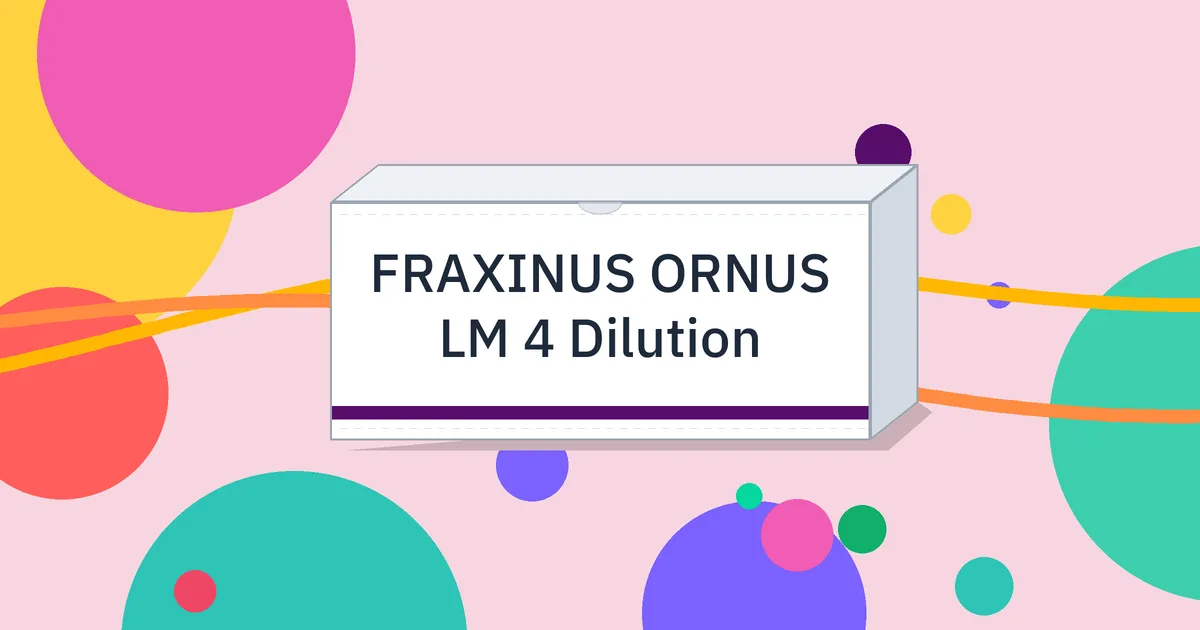 Symbolbild: Packung mit der Aufschrift FRAXINUS ORNUS LM 4 Dilution (PZN 13492387) – Verfügbarkeit und Bezug in Apotheken in Frankfurt am Main