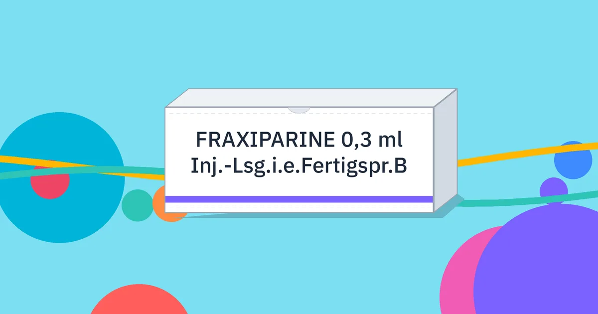 Symbolbild: Packung mit der Aufschrift FRAXIPARINE 0,3 ml Inj.-Lsg.i.e.Fertigspr.B (PZN 00893498) – Verfügbarkeit und Bezug in Apotheken in Frankfurt am Main
