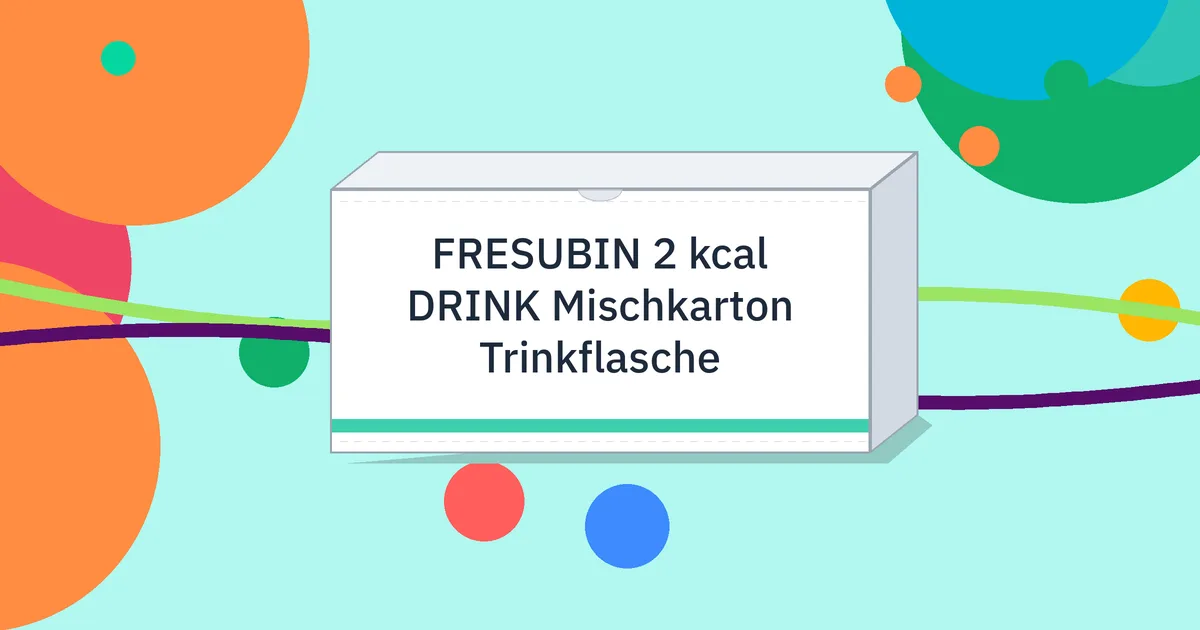 Symbolbild: Packung mit der Aufschrift FRESUBIN 2 kcal DRINK Mischkarton Trinkflasche (PZN 20168747) – Verfügbarkeit und Bezug in Apotheken in Frankfurt am Main