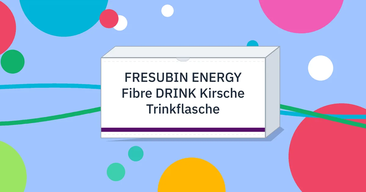 Symbolbild: Packung mit der Aufschrift FRESUBIN ENERGY Fibre DRINK Kirsche Trinkflasche (PZN 02176252) – Verfügbarkeit und Bezug in Apotheken in Frankfurt am Main