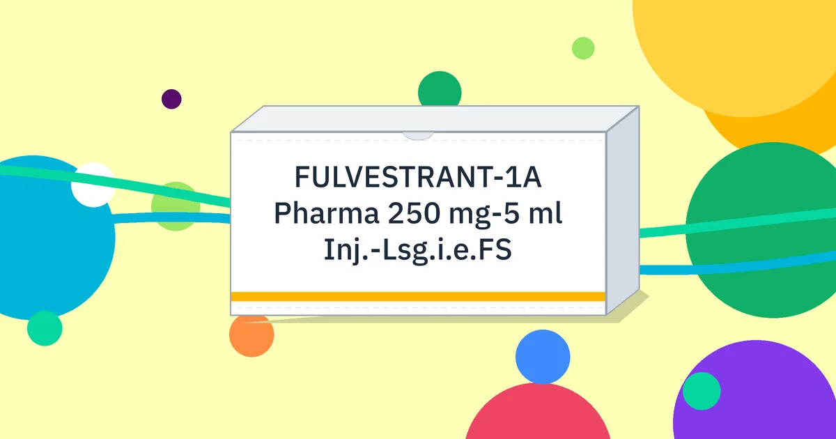 Symbolbild: Packung mit der Aufschrift FULVESTRANT-1A Pharma 250 mg-5 ml Inj.-Lsg.i.e.FS (PZN 16020938) – Verfügbarkeit und Bezug in Apotheken in Frankfurt am Main