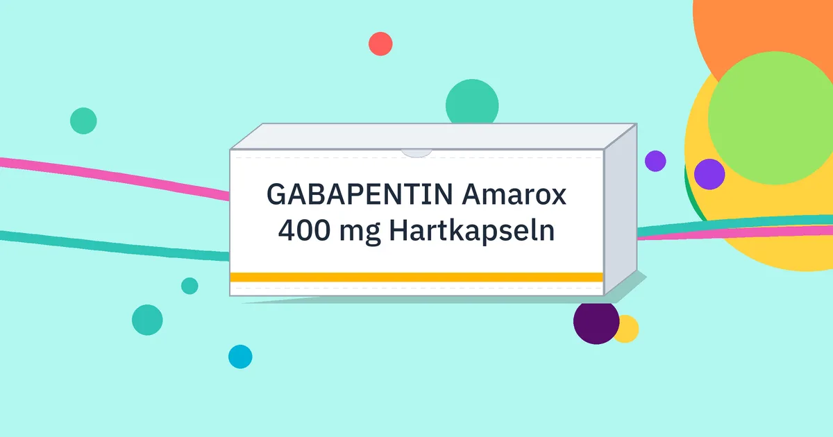 Symbolbild: Packung mit der Aufschrift GABAPENTIN Amarox 400 mg Hartkapseln (PZN 18181887) – Verfügbarkeit und Bezug in Apotheken in Frankfurt am Main