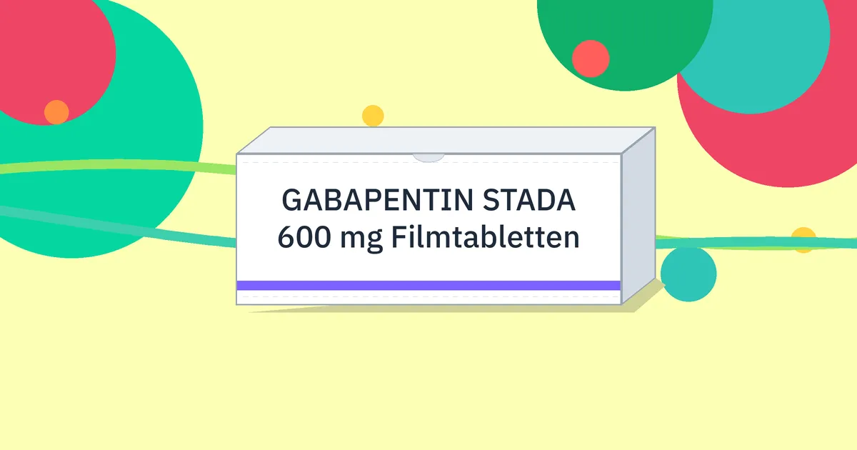 Symbolbild: Packung mit der Aufschrift GABAPENTIN STADA 600 mg Filmtabletten (PZN 00408422) – Verfügbarkeit und Bezug in Apotheken in Frankfurt am Main