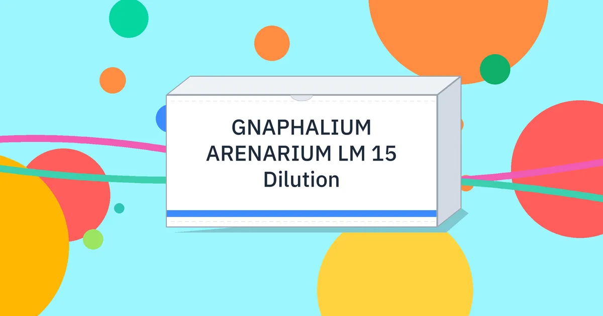 Symbolbild: Packung mit der Aufschrift GNAPHALIUM ARENARIUM LM 15 Dilution (PZN 13544687) – Verfügbarkeit und Bezug in Apotheken in Frankfurt am Main