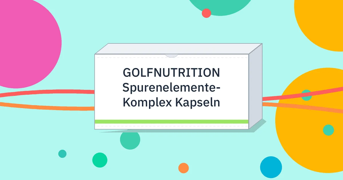 Symbolbild: Packung mit der Aufschrift GOLFNUTRITION Spurenelemente-Komplex Kapseln (PZN 17507447) – Verfügbarkeit und Bezug in Apotheken in Frankfurt am Main