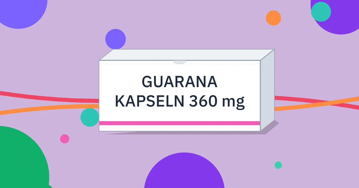 Symbolbild: Packung mit der Aufschrift GUARANA KAPSELN 360 mg (PZN 12542545) – Verfügbarkeit und Bezug in Apotheken in Frankfurt am Main