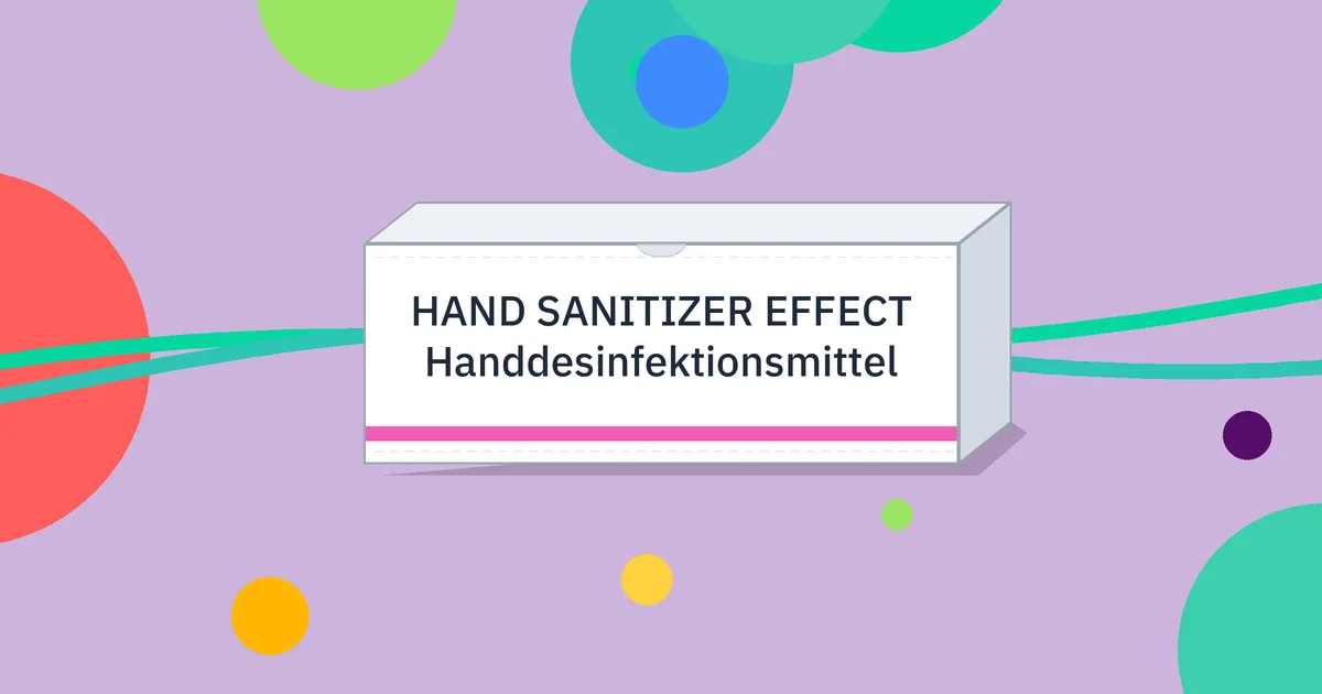 Symbolbild: Packung mit der Aufschrift HAND SANITIZER EFFECT Handdesinfektionsmittel (PZN 16740733) – Verfügbarkeit und Bezug in Apotheken in Frankfurt am Main