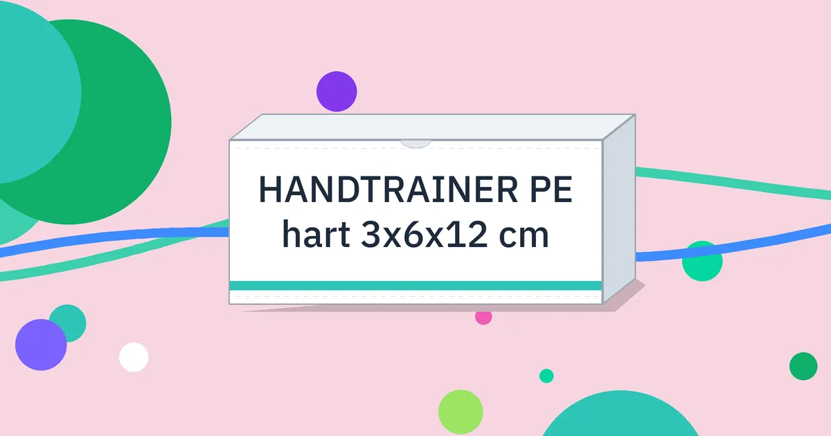 Symbolbild: Packung mit der Aufschrift HANDTRAINER PE hart 3x6x12 cm (PZN 03909001) – Verfügbarkeit und Bezug in Apotheken in Frankfurt am Main