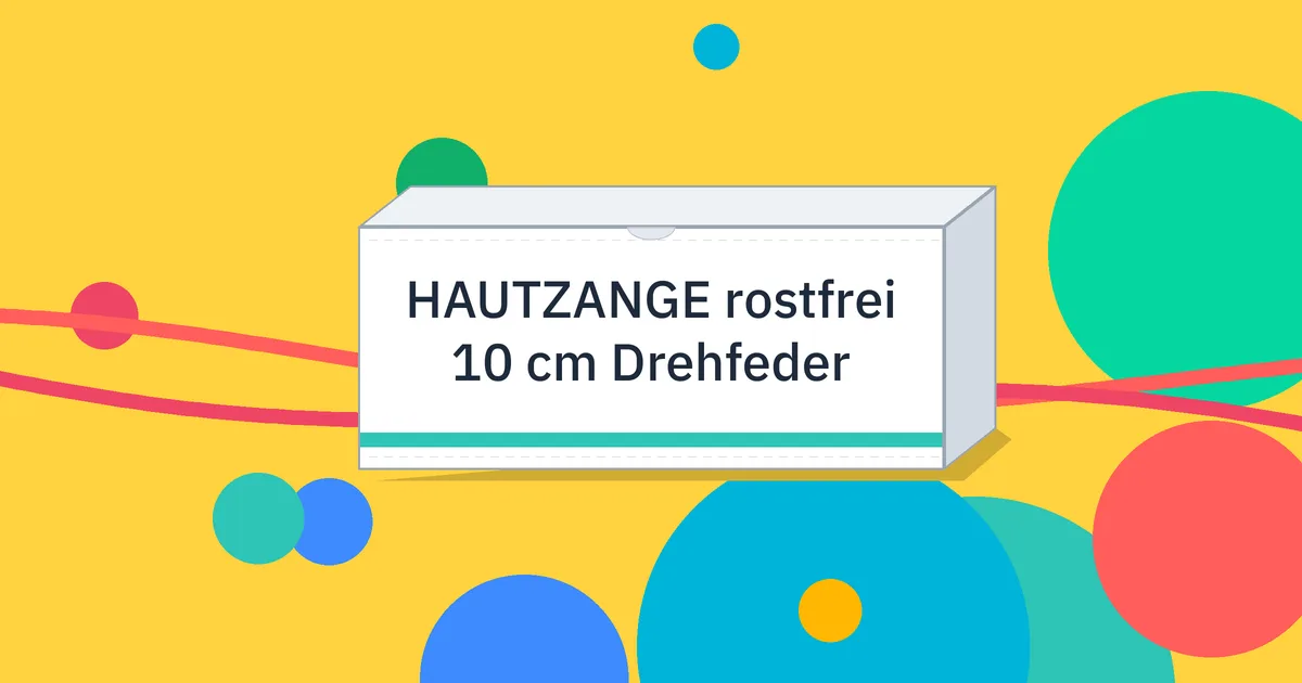 Symbolbild: Packung mit der Aufschrift HAUTZANGE rostfrei 10 cm Drehfeder (PZN 01504530) – Verfügbarkeit und Bezug in Apotheken in Frankfurt am Main