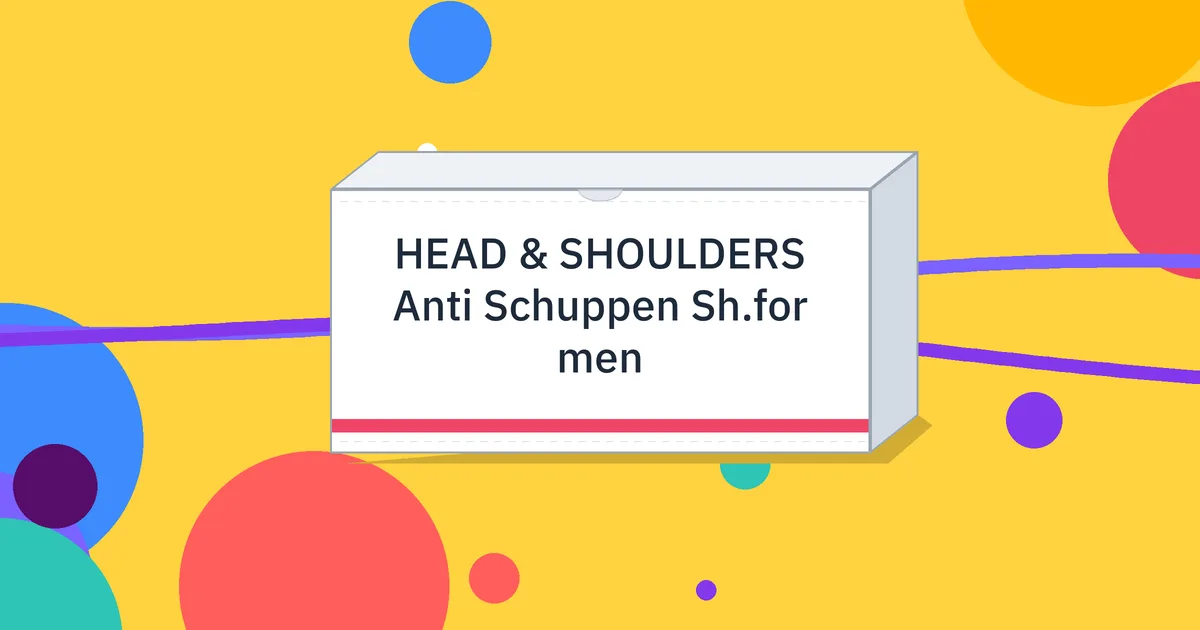 Symbolbild: Packung mit der Aufschrift HEAD & SHOULDERS Anti Schuppen Sh.for men (PZN 04620952) – Verfügbarkeit und Bezug in Apotheken in Frankfurt am Main