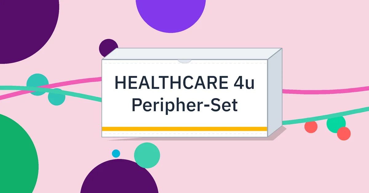 Symbolbild: Packung mit der Aufschrift HEALTHCARE 4u Peripher-Set (PZN 19105227) – Verfügbarkeit und Bezug in Apotheken in Frankfurt am Main