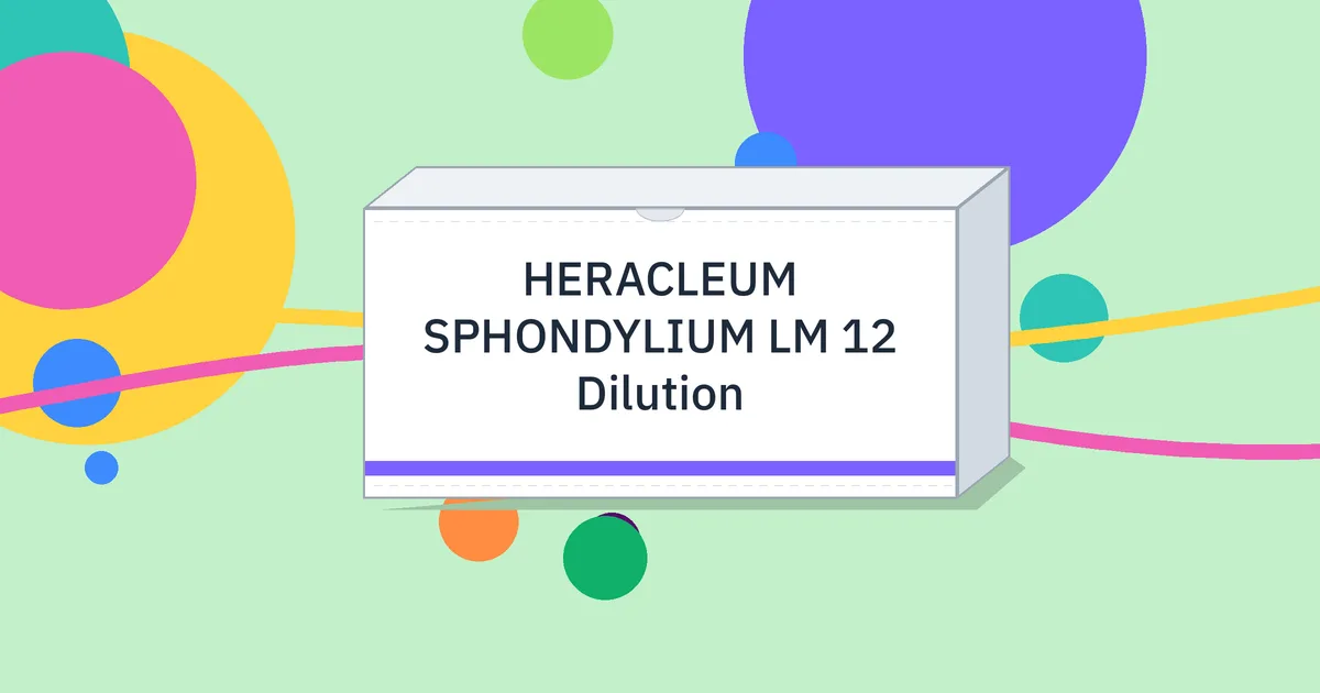 Symbolbild: Packung mit der Aufschrift HERACLEUM SPHONDYLIUM LM 12 Dilution (PZN 13552586) – Verfügbarkeit und Bezug in Apotheken in Frankfurt am Main