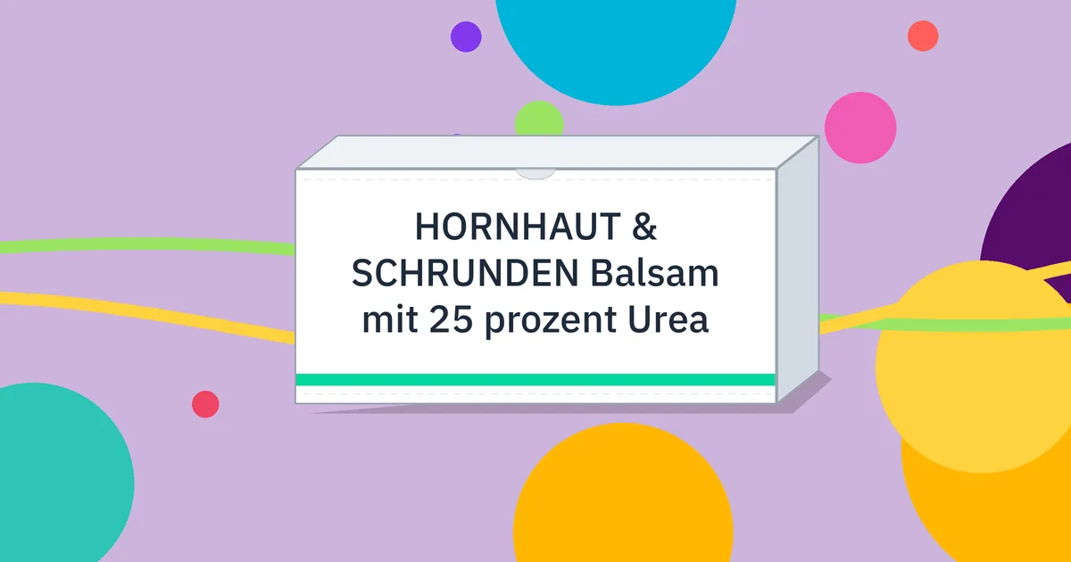 Symbolbild: Packung mit der Aufschrift HORNHAUT & SCHRUNDEN Balsam mit 25 prozent Urea (PZN 11026267) – Verfügbarkeit und Bezug in Apotheken in Frankfurt am Main