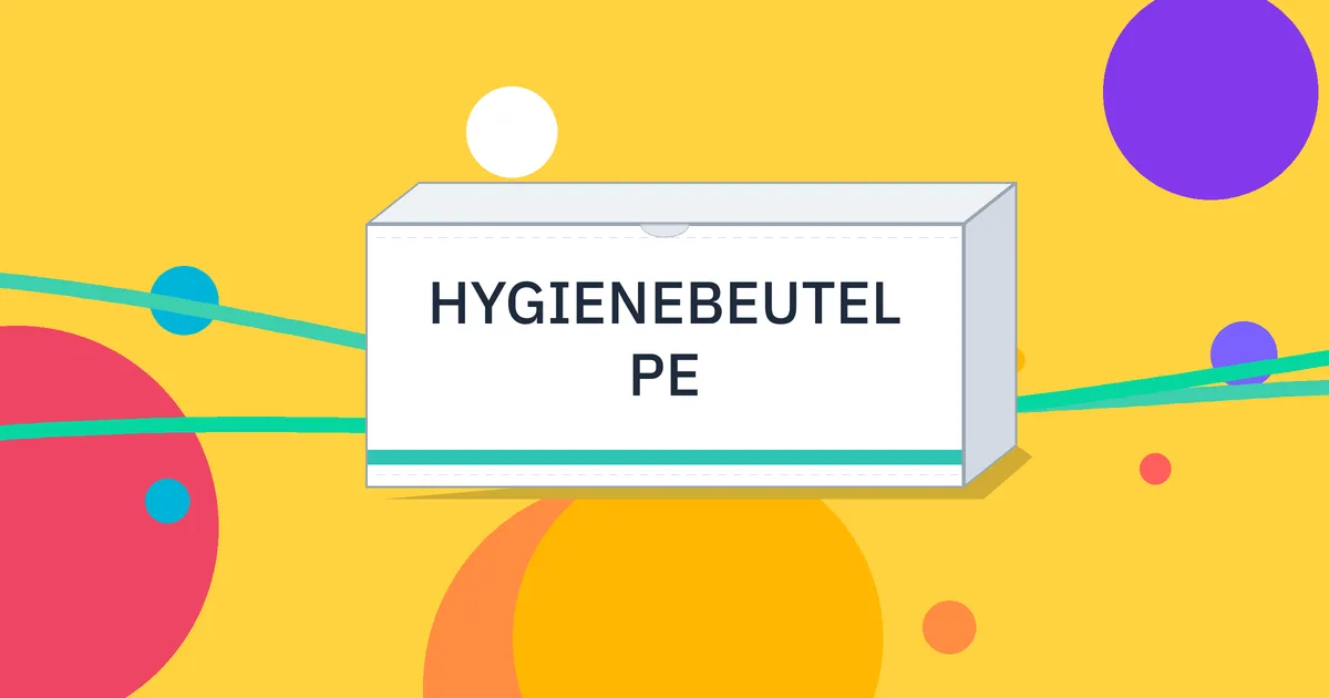Symbolbild: Packung mit der Aufschrift HYGIENEBEUTEL PE (PZN 10075909) – Verfügbarkeit und Bezug in Apotheken in Frankfurt am Main