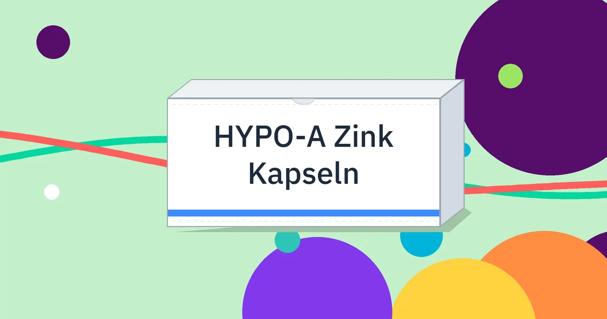 Symbolbild: Packung mit der Aufschrift HYPO-A Zink Kapseln (PZN 00028375) – Verfügbarkeit und Bezug in Apotheken in Frankfurt am Main