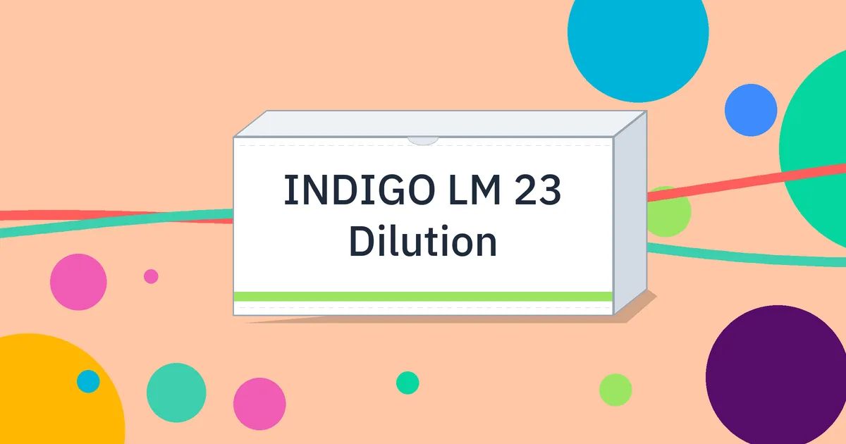 Symbolbild: Packung mit der Aufschrift INDIGO LM 23 Dilution (PZN 13559660) – Verfügbarkeit und Bezug in Apotheken in Frankfurt am Main