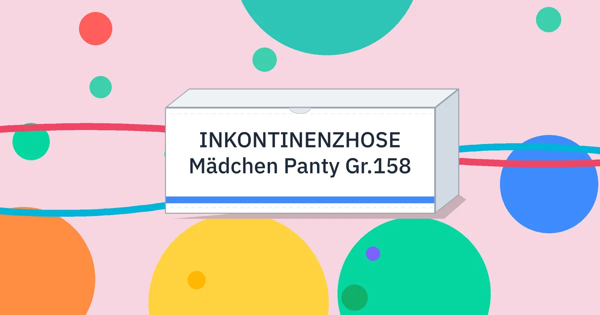 Symbolbild: Packung mit der Aufschrift INKONTINENZHOSE Mädchen Panty Gr.158 (PZN 03097810) – Verfügbarkeit und Bezug in Apotheken in Frankfurt am Main