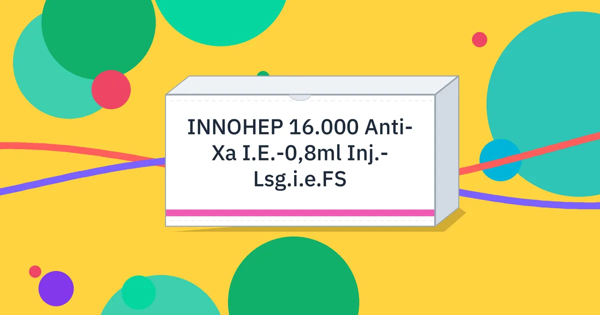 Symbolbild: Packung mit der Aufschrift INNOHEP 16.000 Anti-Xa I.E.-0,8ml Inj.-Lsg.i.e.FS (PZN 14022985) – Verfügbarkeit und Bezug in Apotheken in Frankfurt am Main