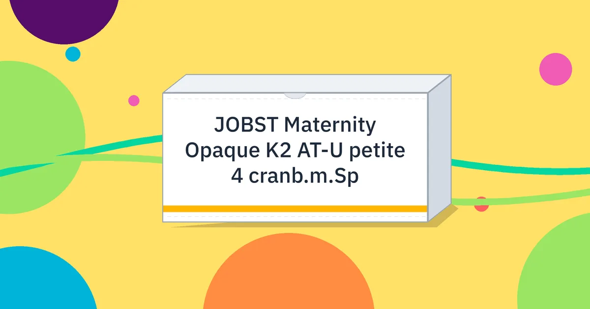 Symbolbild: Packung mit der Aufschrift JOBST Maternity Opaque K2 AT-U petite 4 cranb.m.Sp (PZN 15858852) – Verfügbarkeit und Bezug in Apotheken in Frankfurt am Main